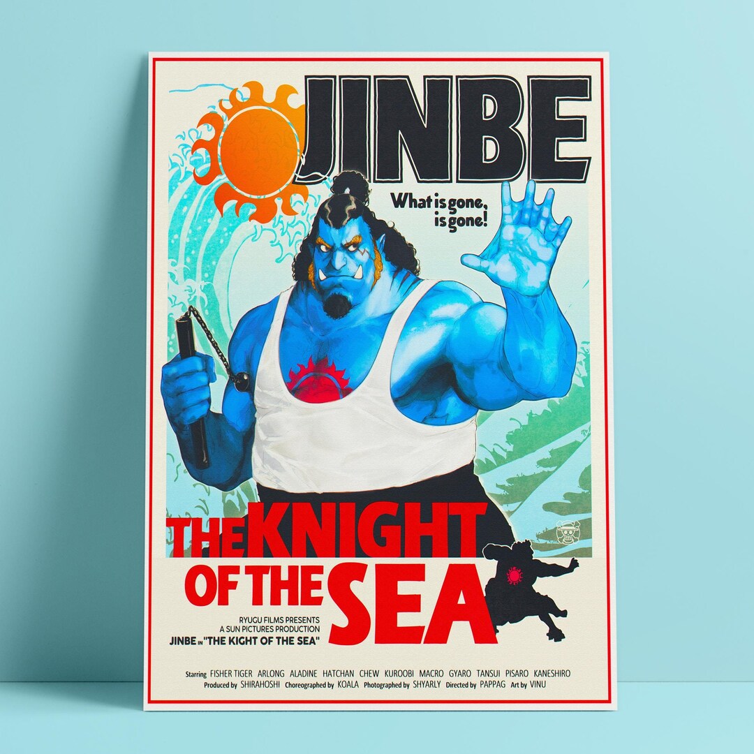 One Piece Poster Jinbe One Piece Anime Poster Jinbe One Piece Poster ...