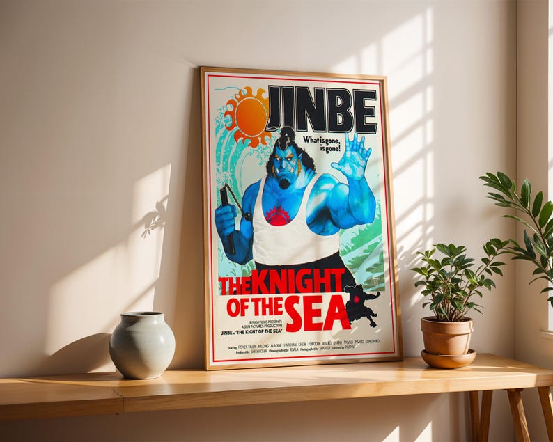 One Piece Poster Jinbe One Piece Anime Poster Jinbe One Piece Poster ...