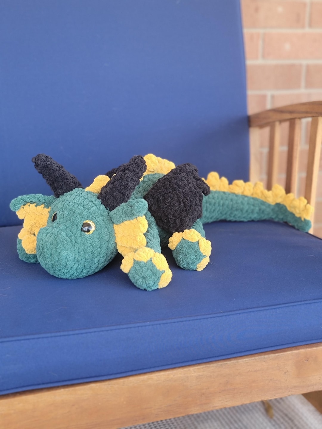 Greenspire Snuggle Dragon: Handmade Crochet Plushie - Etsy