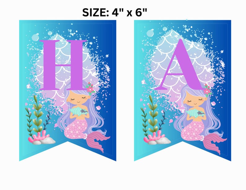 Little Mermaid / Under the Sea Birthday Party Banner / Little Mermaid ...