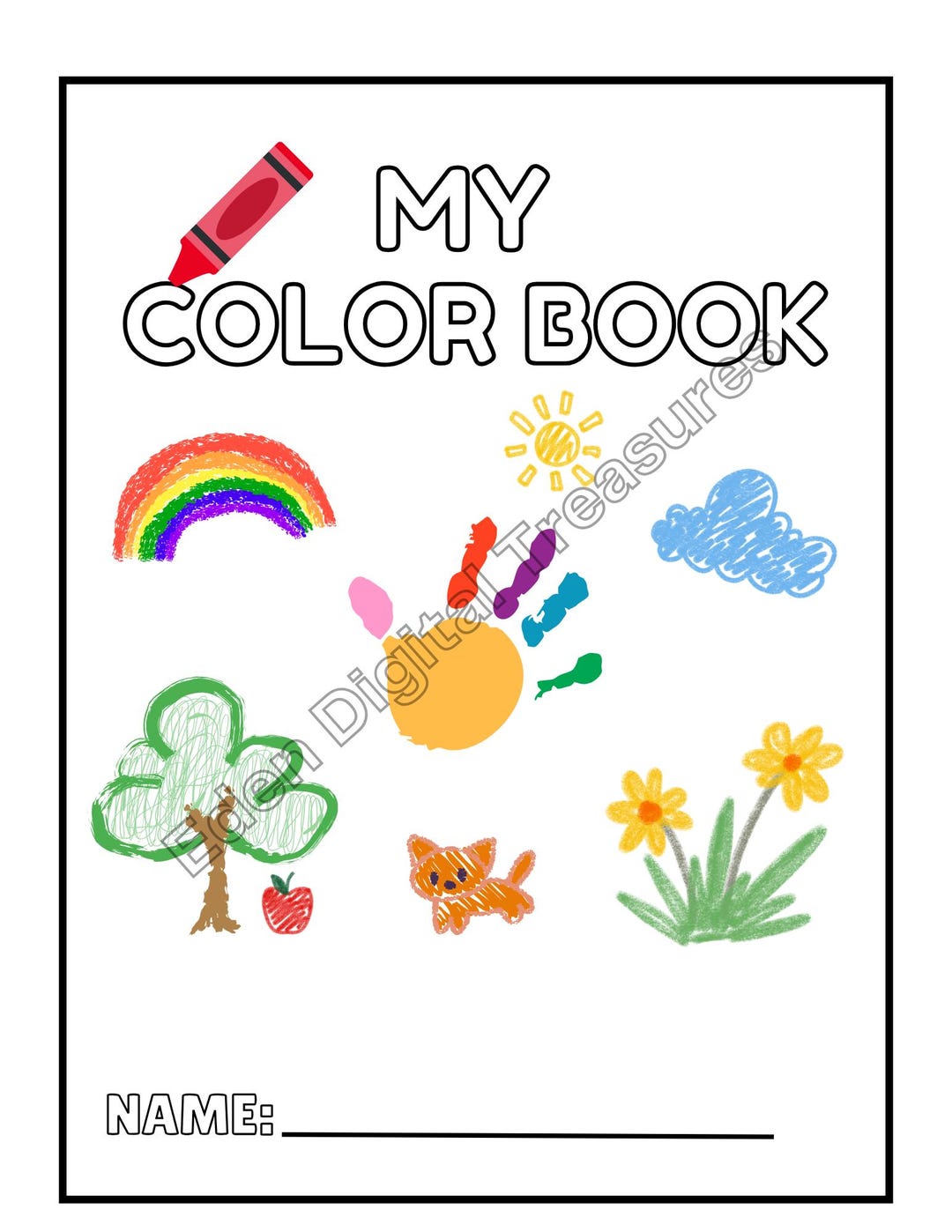 60 Pages MY COLOR BOOK Worksheets - Color Activity/ Busy Book / Pre-k ...