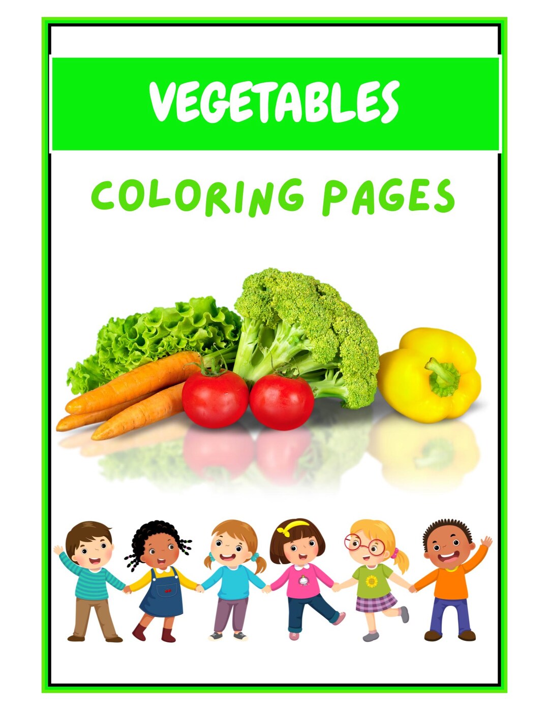 26 Pages Vegetables Alphabet Coloring Pages - Vegetables Color Activity ...