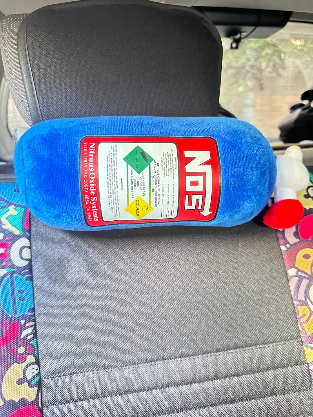 NOS Nitrous Oxide Plush Pillow - Fun Car Accessory and Decor | Seat ...