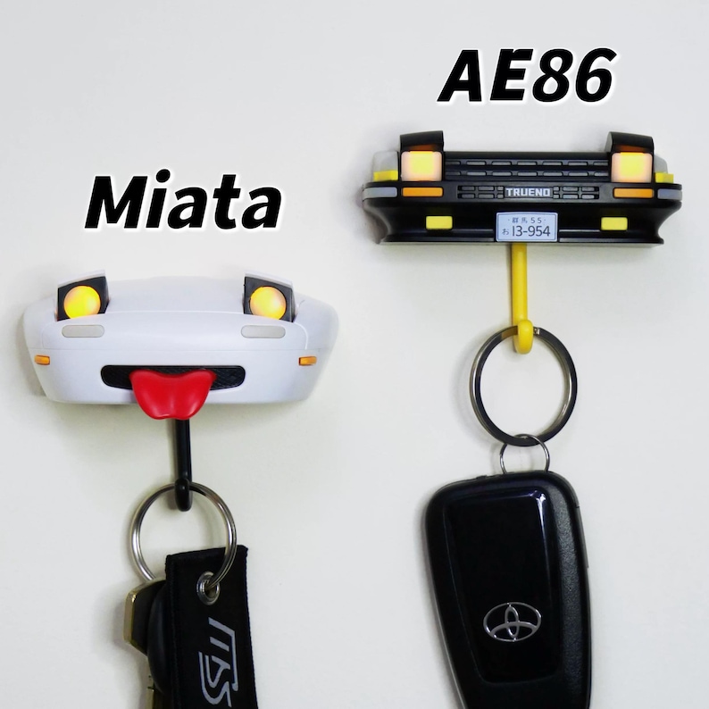 JDM Car Key Holder – Miata & AE86 Pop-up Headlight Wall Hook - Etsy