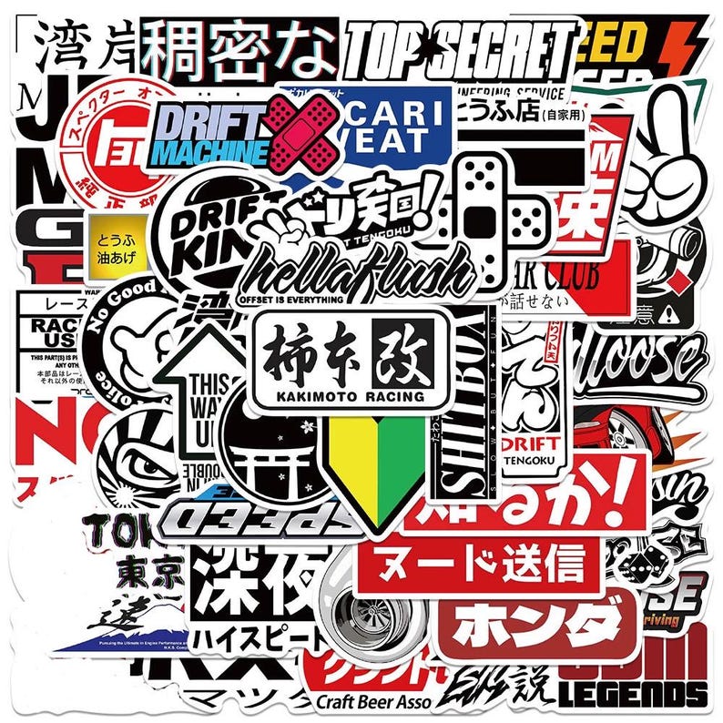 JDM Car Sticker Pack – Drift, Tuning & Racing Decals for Car ...