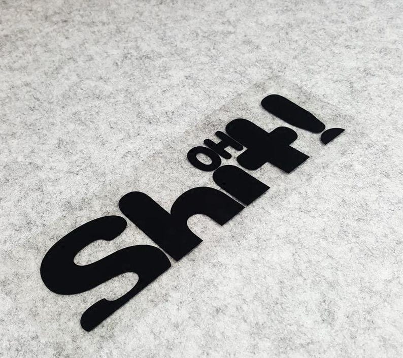 Funny "oh Sh*t!" Car Window Sticker – JDM Vinyl Decal, Rear Windshield ...