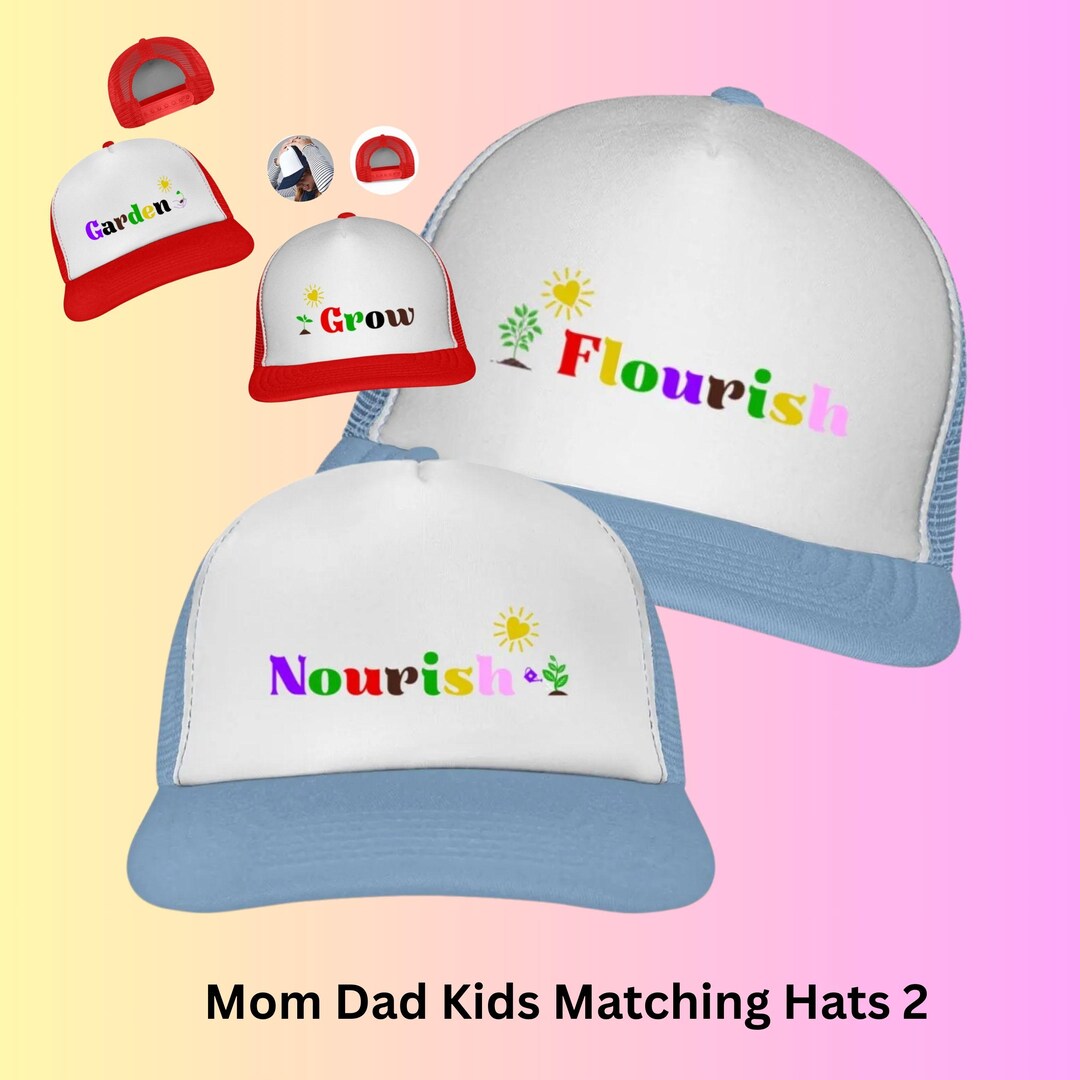 Embroidered Family Dad Mom Kids Matching Hats Fathers Day Hat for Dad ...