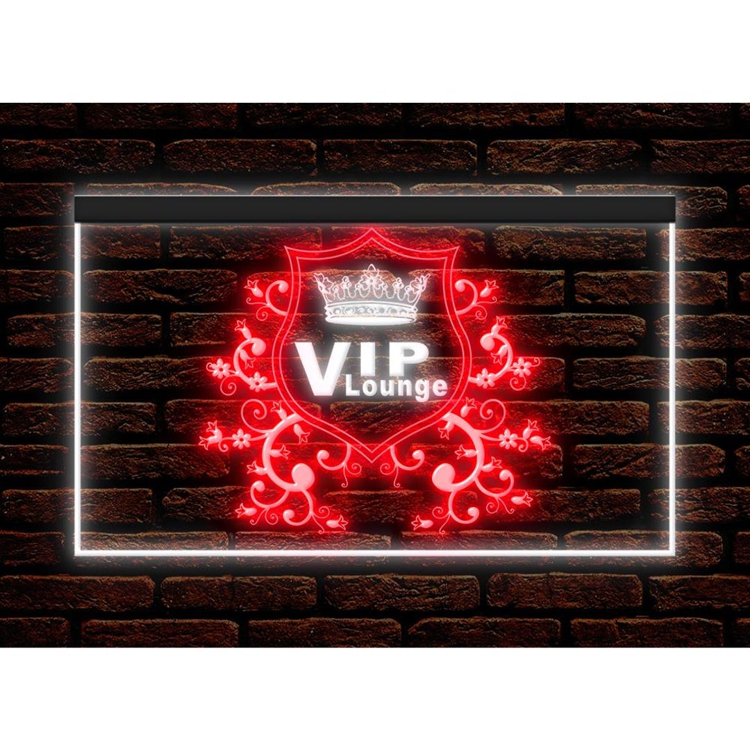 VIP Lounge Club Bar Pub Open Decor Illuminated Display Neon Sign Dual ...