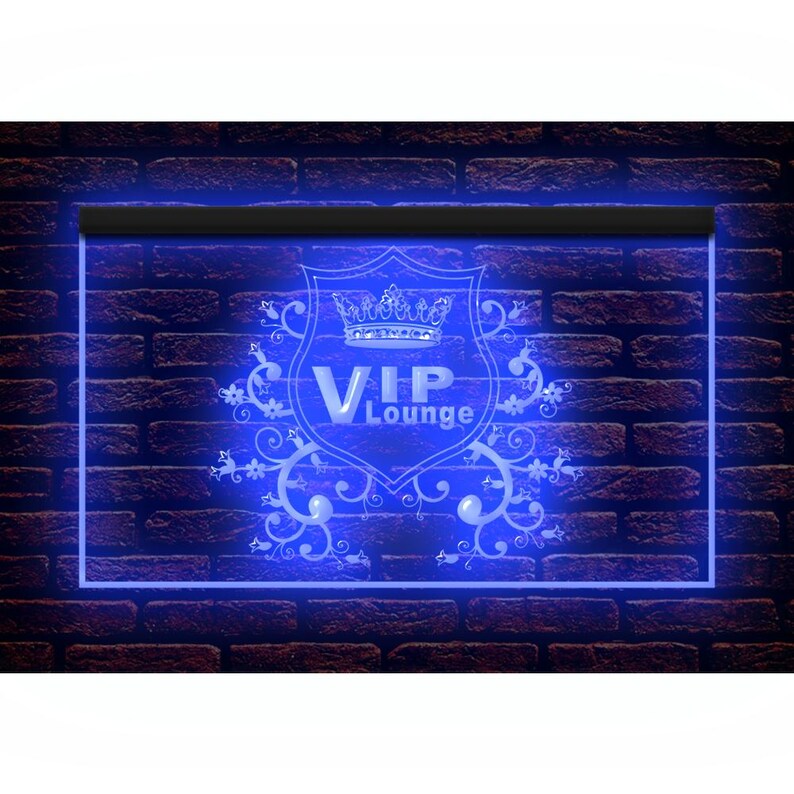 VIP Lounge Club Bar Pub Open Decor Illuminated Display Neon Sign Dual ...