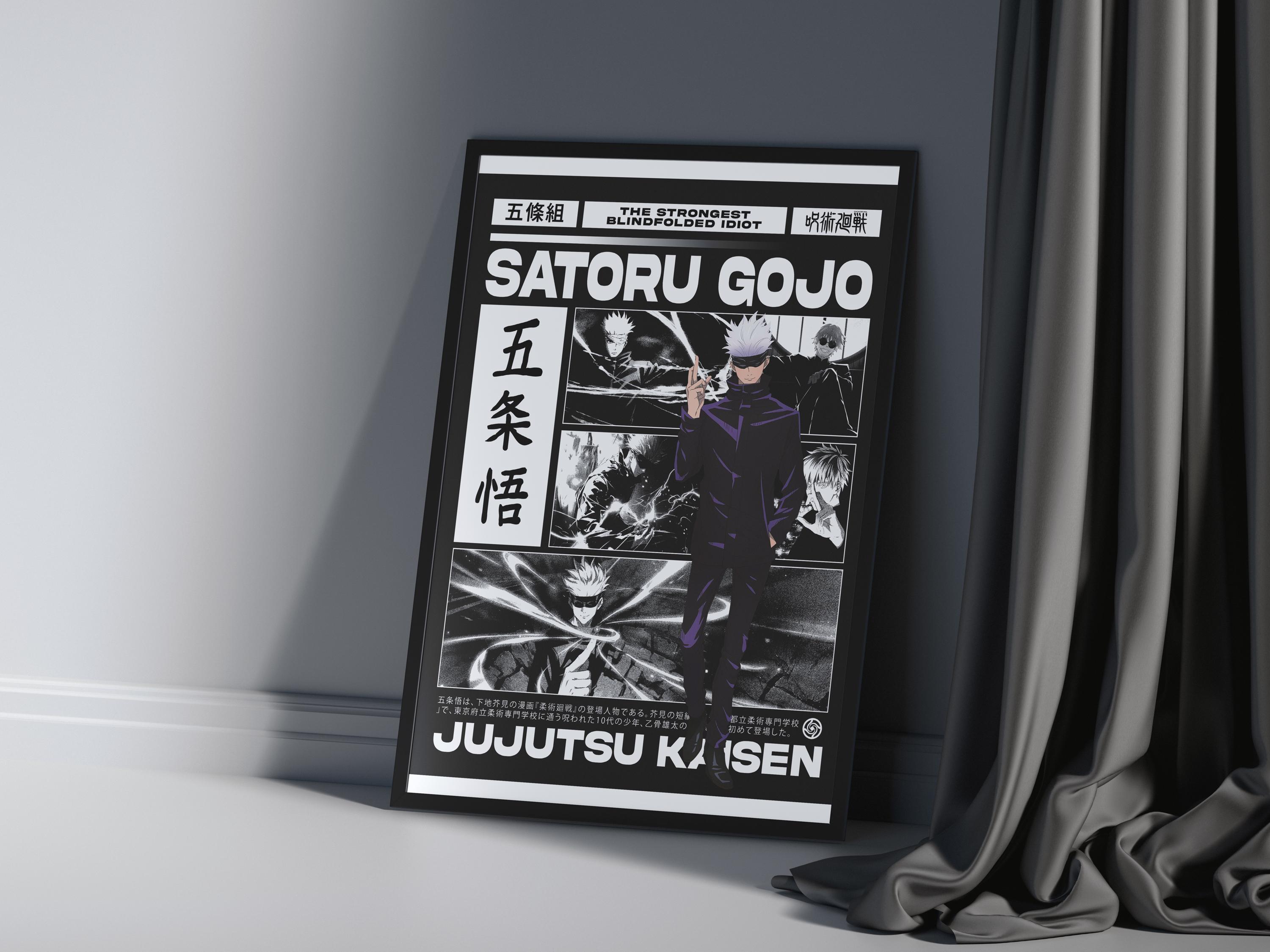 Satoru Gojo Jujutsu Kaisen, Anime Poster, Vertical Matte Wall Art Print ...