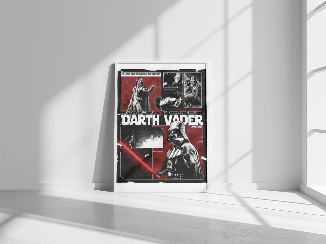 Darth Vader Posters, Movie Poster, Graphic Design Print, Sci-fi Wall ...