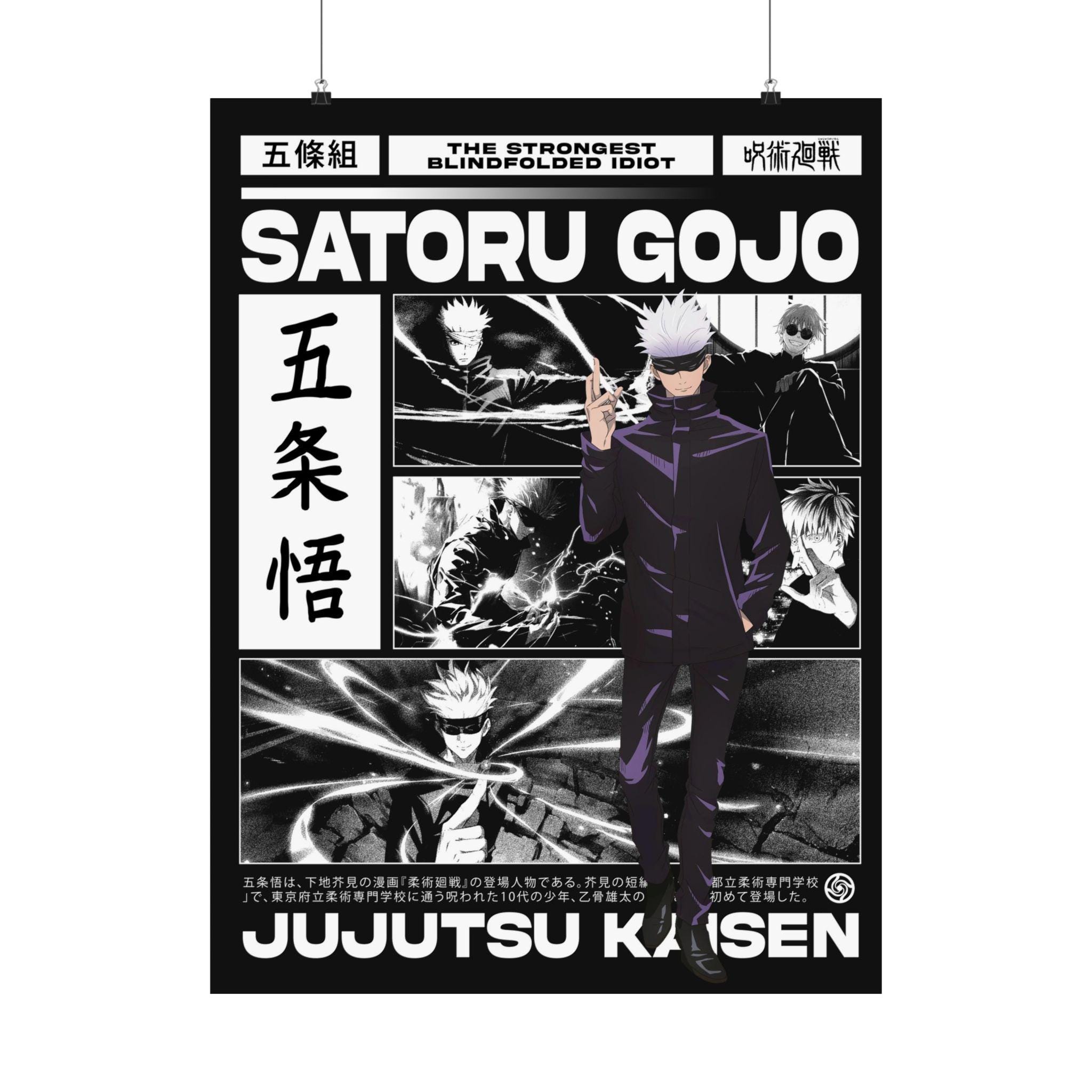 Satoru Gojo Jujutsu Kaisen, Anime Poster, Vertical Matte Wall Art Print ...