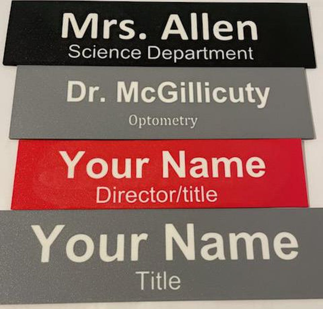 Custom 3D Printed Nameplate – Personalized Desk or Entryway Sign ...