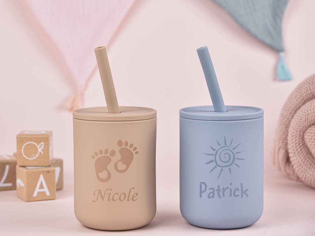 Engraved Sippy Cup, Silicone Cup Personalized, Custom Silicone Cup With ...