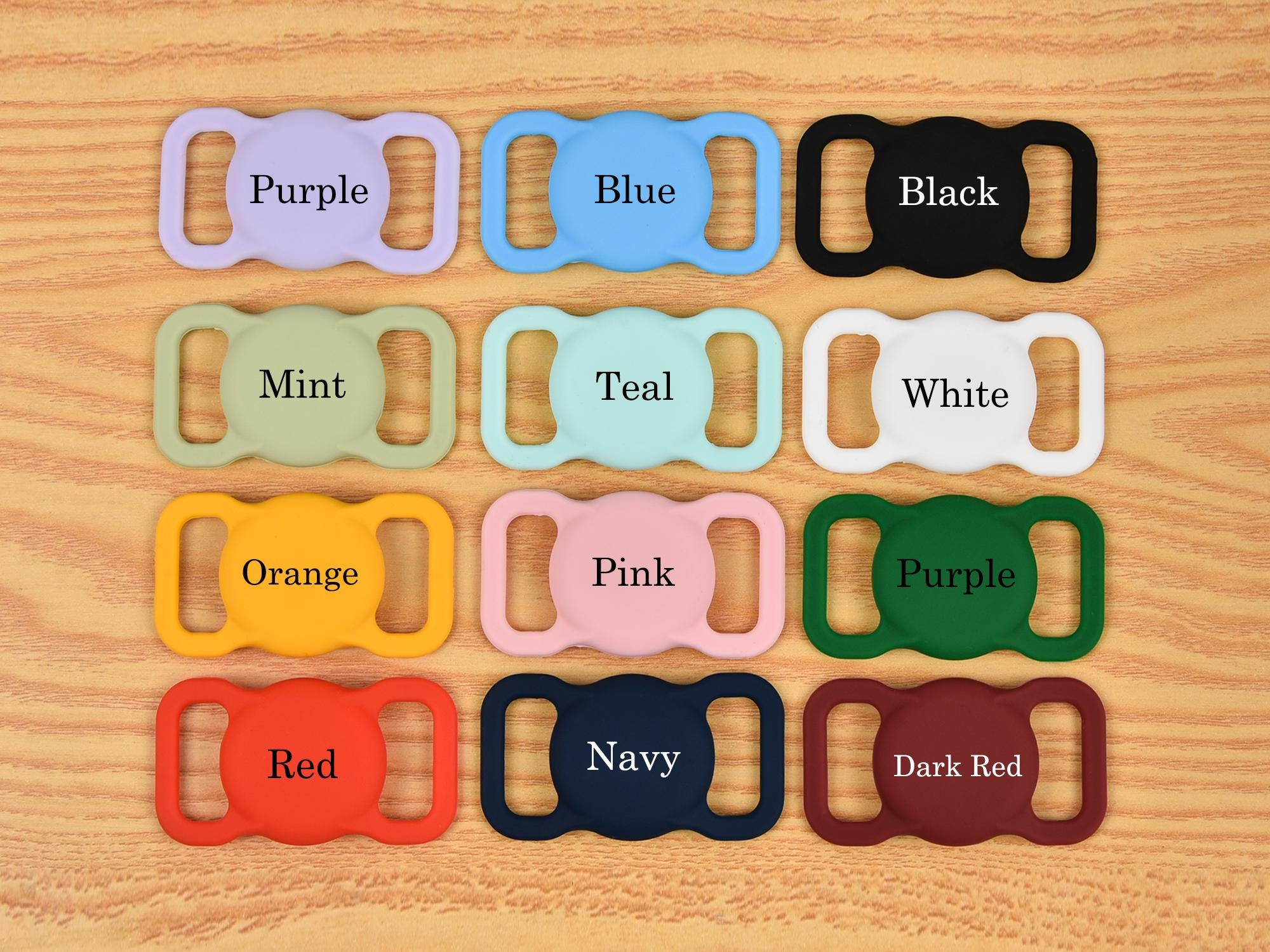 Silicone Slient Air Tag Case,dog AirTag Collar Holder,slide on Dog Name ...