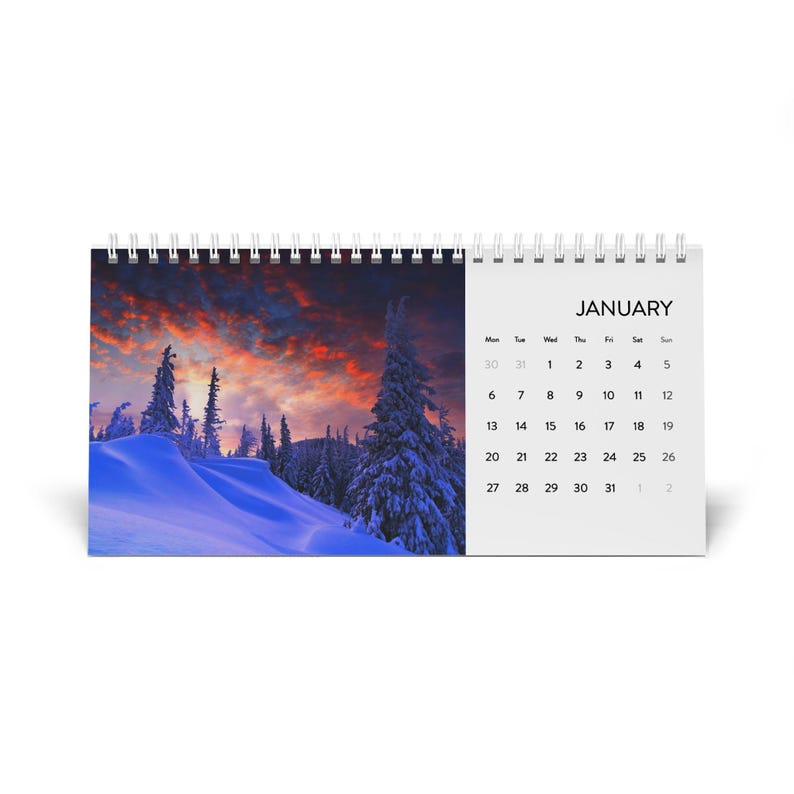 Desk Calendar 2025, Nature Photography Calendar, Seasonal Desk Calendar ...
