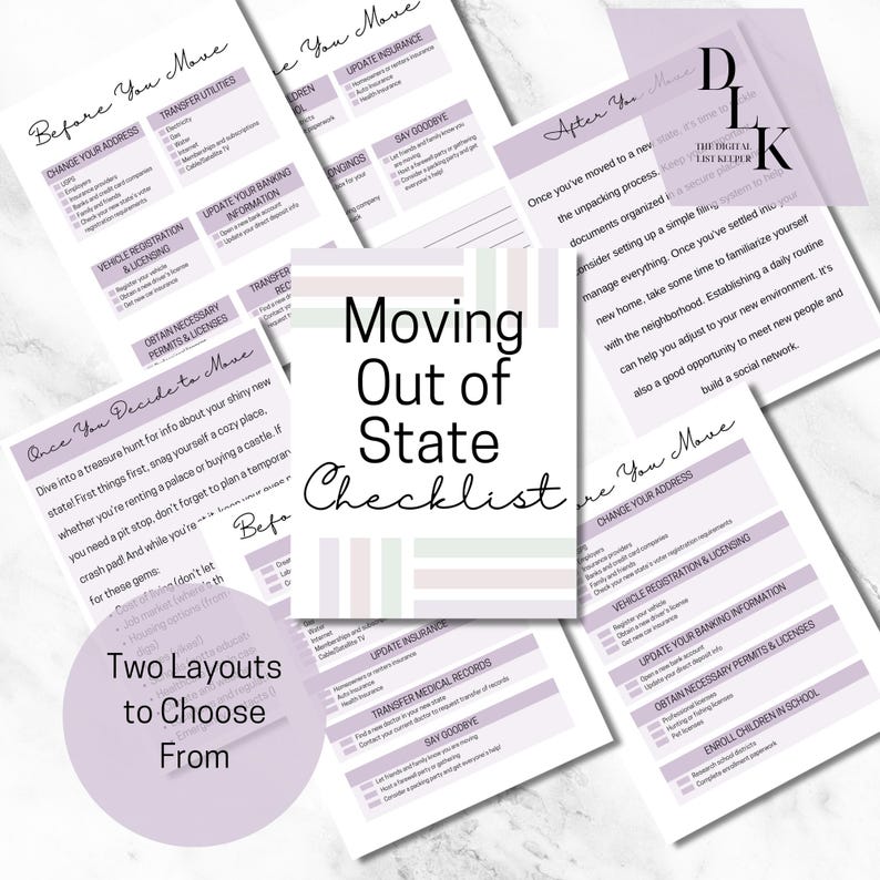 Moving Out of State Checklist, Moving Checklist, Tips for Moving Out of ...