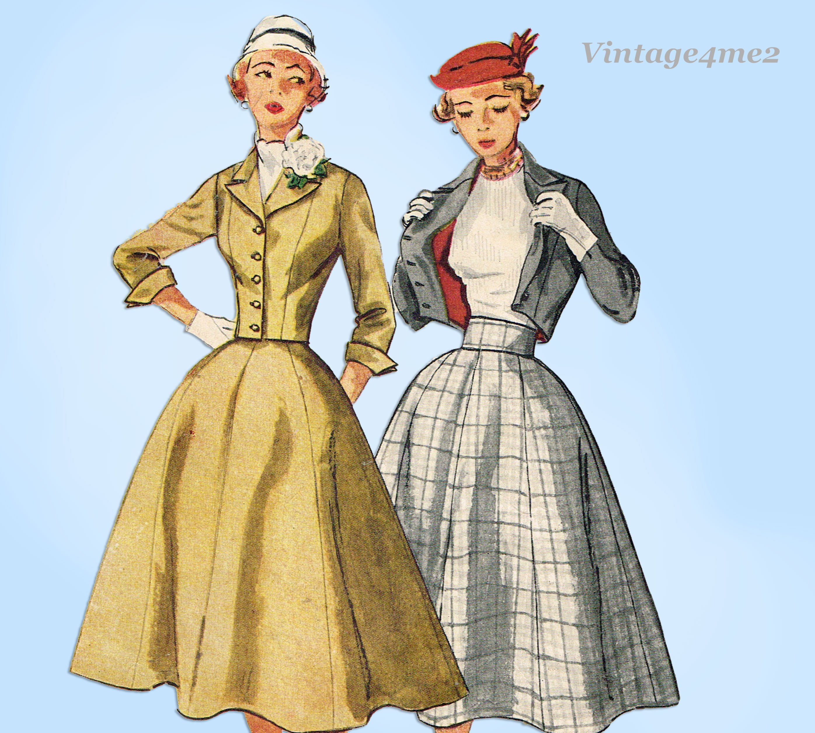 1950s Vintage Simplicity Sewing Pattern 3800 Uncut Misses Bolero Suit ...