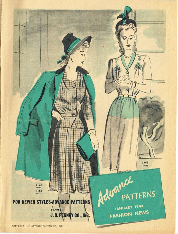 Digital Download Advance Fashion Flyer January 1943 Small - Etsy
