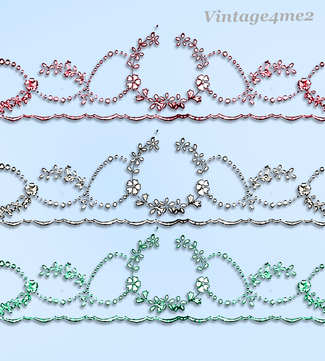 1920s Mccall Kaumagraph Embroidery Transfer 465 Uncut Floral Sheet ...