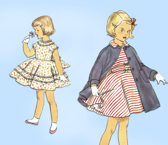 Sewing & Fiber Sewing Vintage 1950s Simplicity 3248 Girls Sun Dress And Bolero Sewing Pattern ...