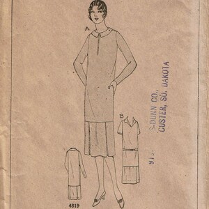 1920s VTG Ladies Home Journal Sewing Pattern 4819 Uncut Misses Flapper ...