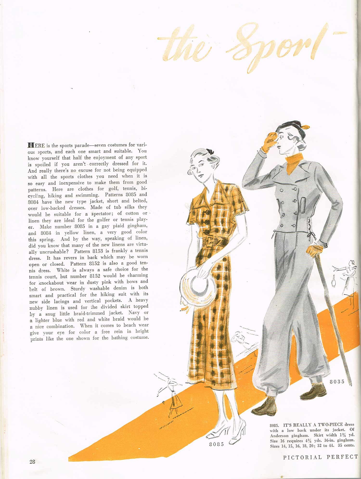 1930s Digital Download Pictorial Review Spring 1936 Sewing Pattern ...