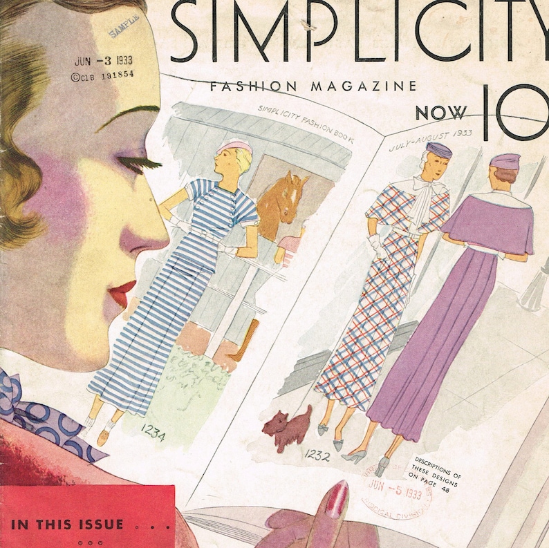 Instant Digital Download Simplicity Summer 1933 Pattern Book Ebook ...