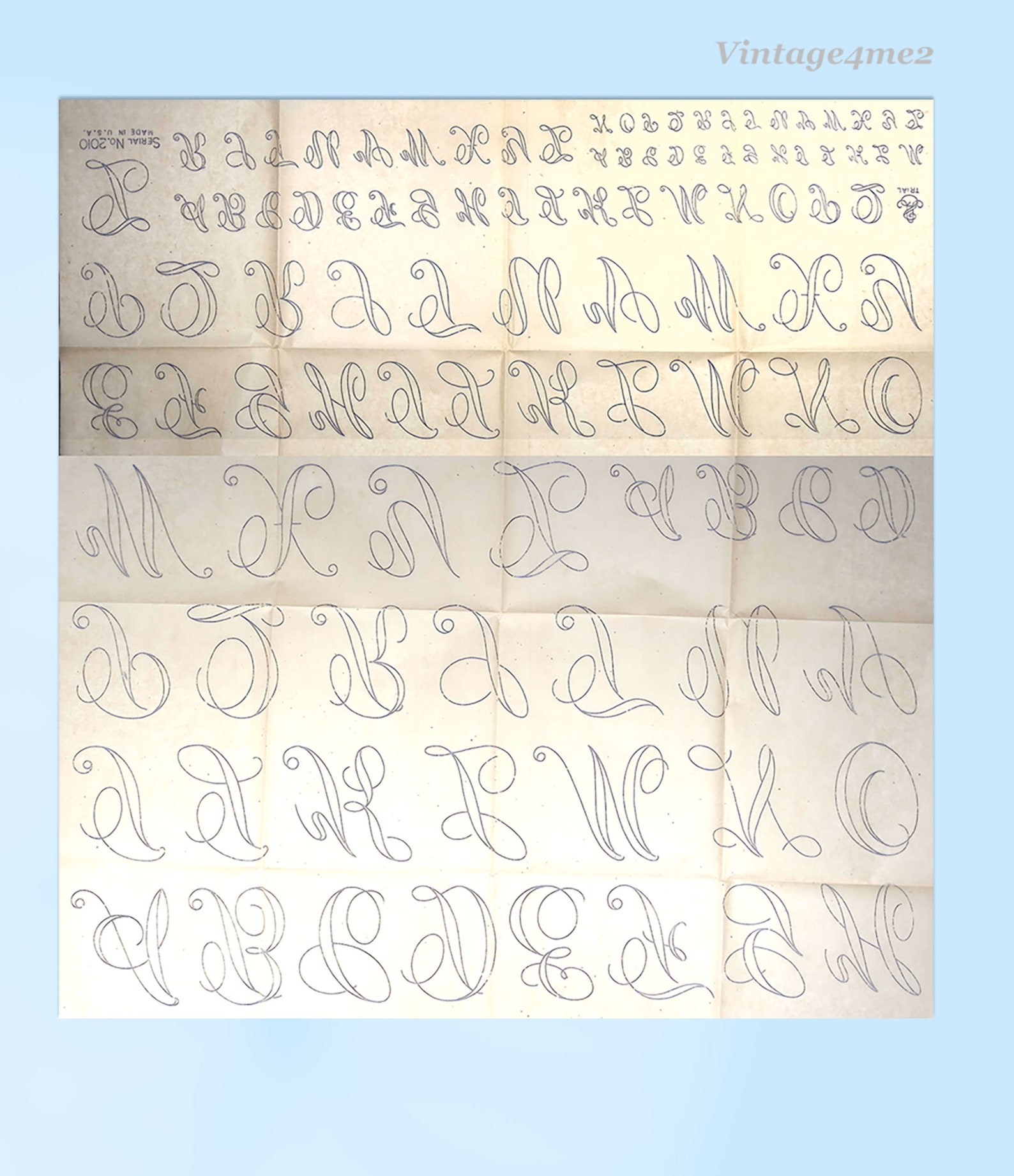 1930s Uncut Betty Burton Vintage Monogram Letters Embroidery Transfer ...