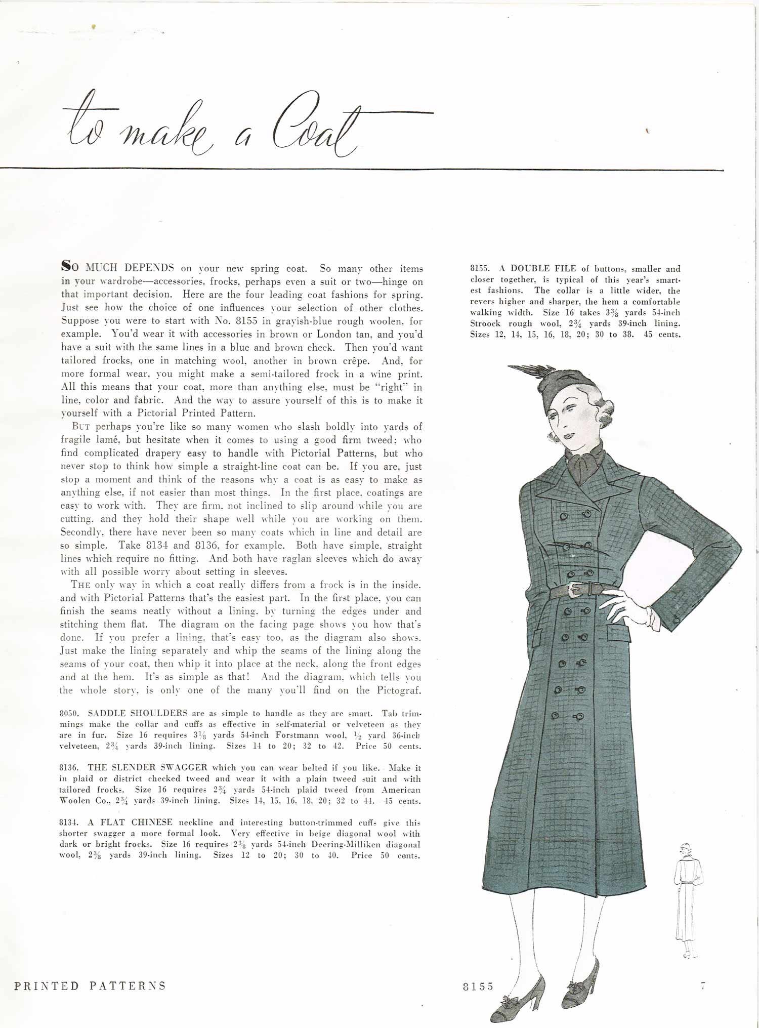 1930s Digital Download Pictorial Review Spring 1936 Sewing Pattern ...