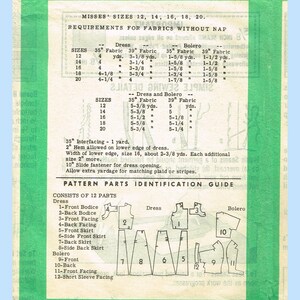 1960s Original Vintage Marian Martin Pattern 9356 Misses Classic Dress ...