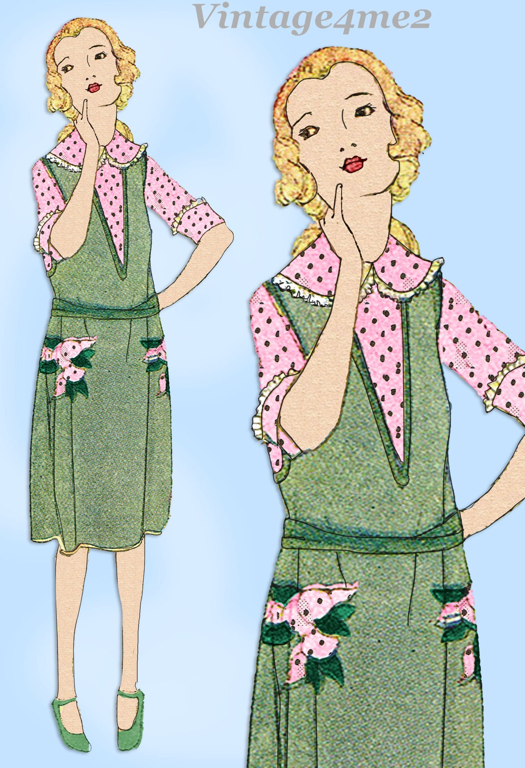 Ladies Home Journal 3254: 1920s Girls Guimpe Dress Size 6 Vintage ...