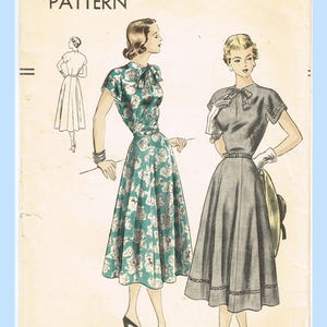 Vogue 6268: 1940s Stunning Misses Sun Dress Size 32 Bust Vintage Sewing ...