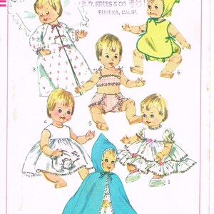 1960s Vintage Simplicity Sewing Pattern 6817 Ginny Baby 12 Inch Doll ...