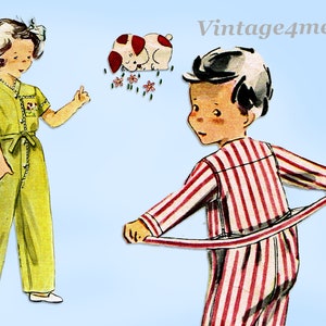 1950s Vintage Simplicity Sewing Pattern 4130 Cute Toddlers Puppy ...