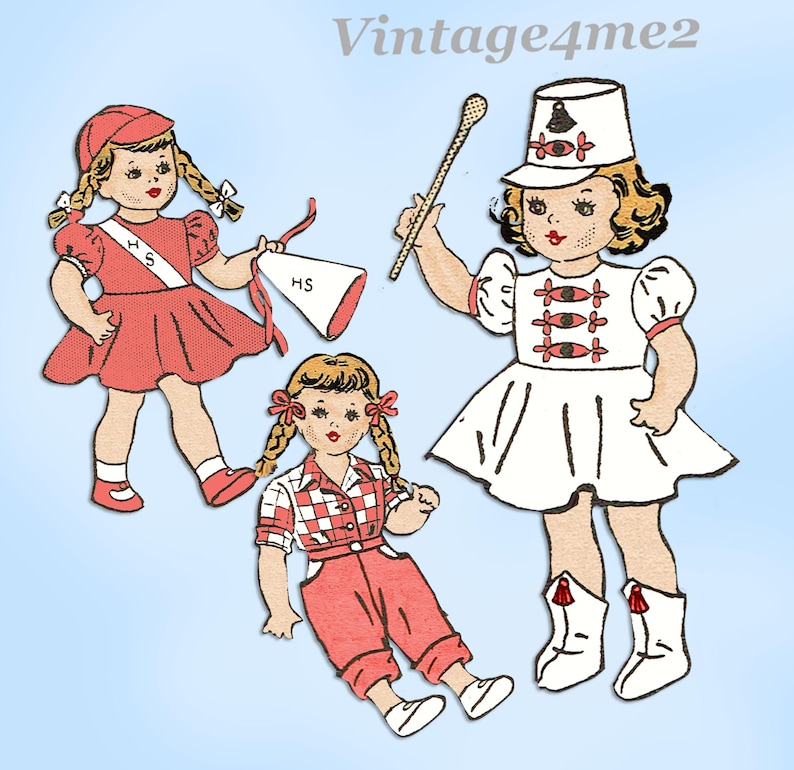Anne Adams 14 Inch Doll Clothes Sewing Pattern T-4924 - Etsy