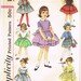 1960s Vintage Simplicity Sewing Pattern 4058 7 Day Toddler Dress Set ...