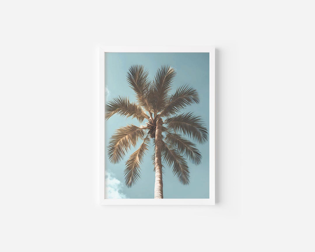 Palm Tree Art,retro Palm Tree Digital Art Print,california Wall Art ...