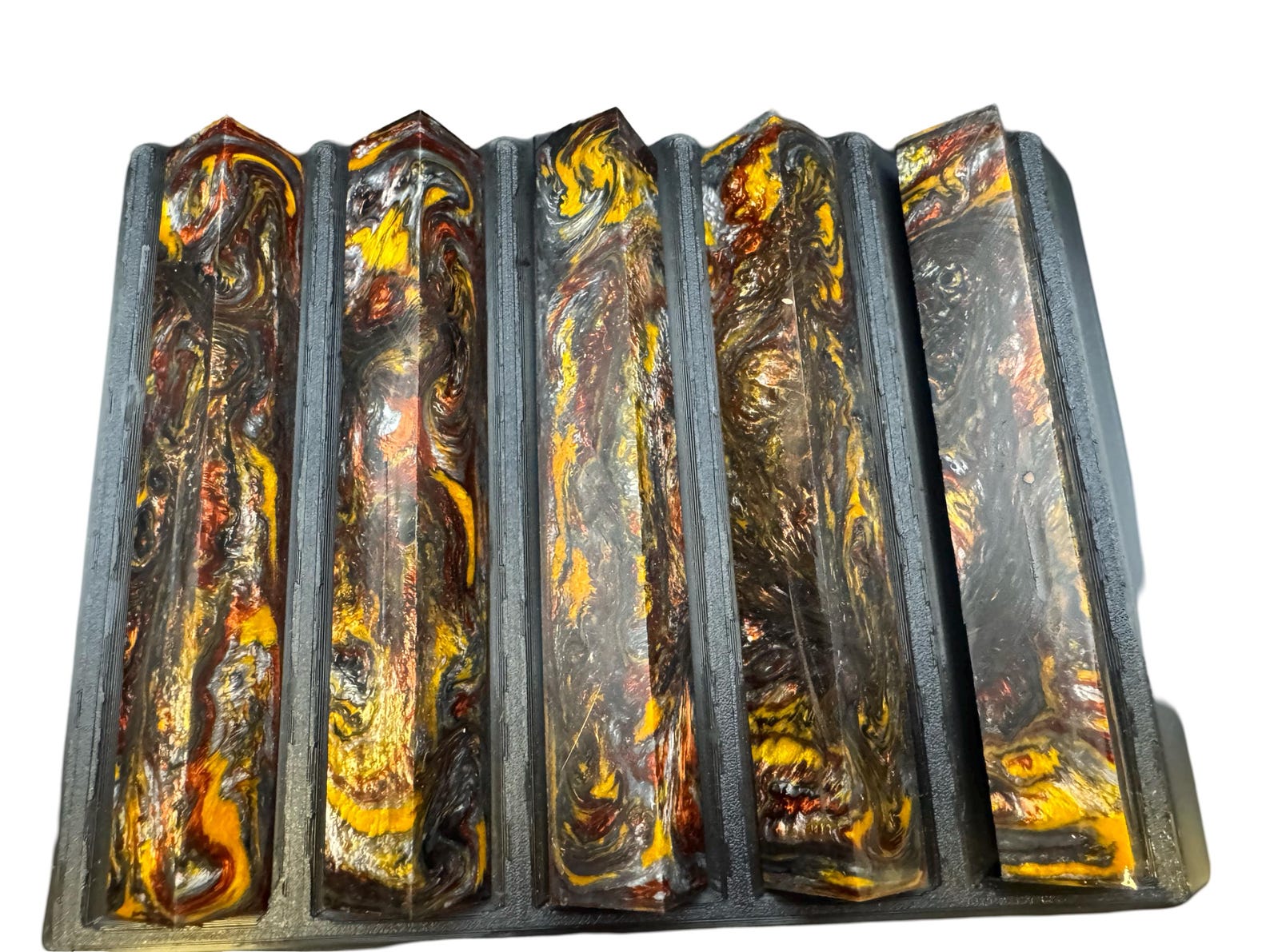 Pen Turning Blank, Alumilite Resin, Twisted Metal - Etsy