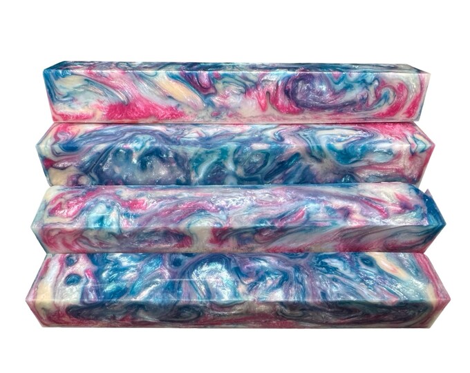 Pen Turning Blank, Alumilite Resin, Cotton Candy - Etsy