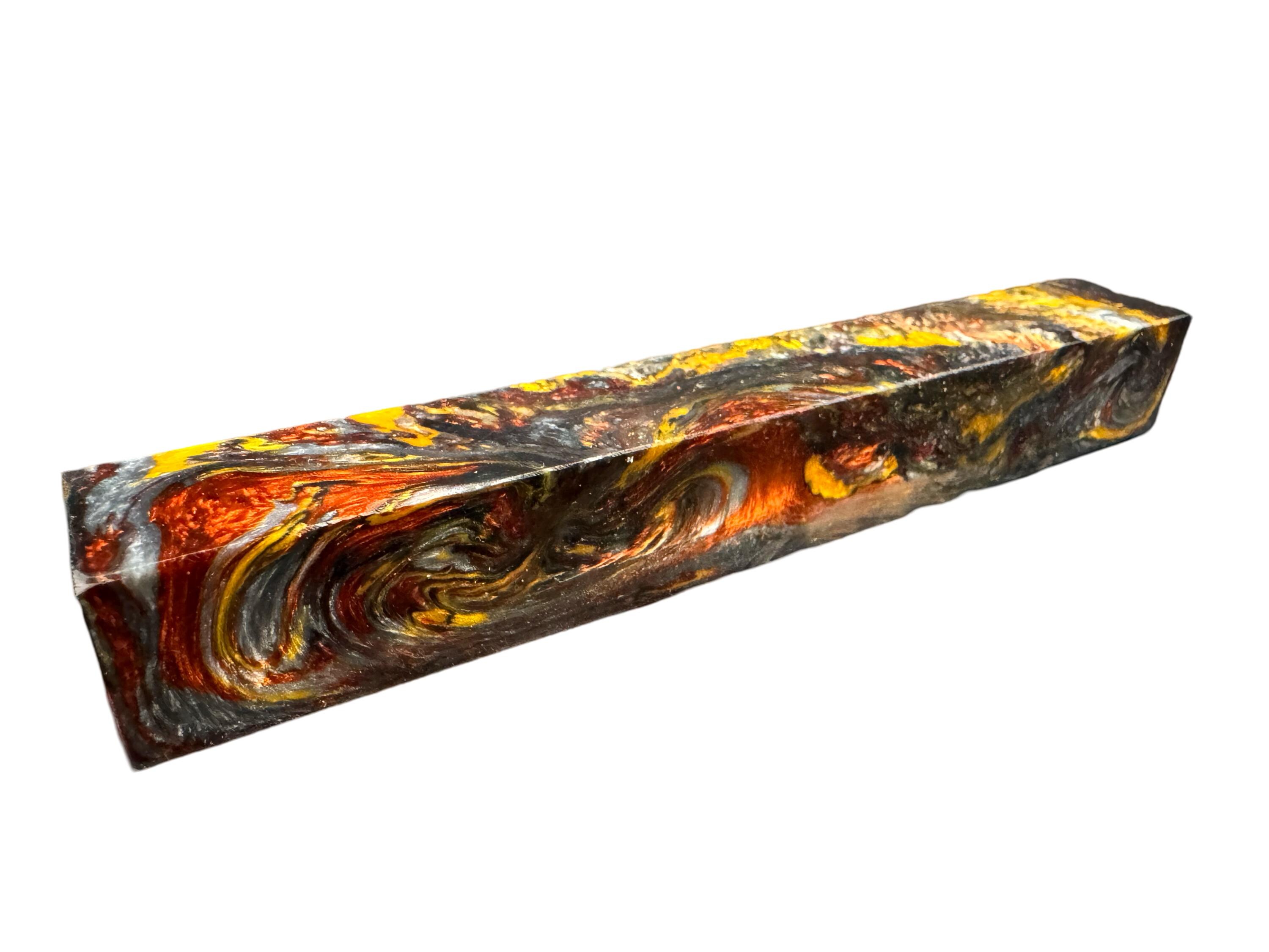 Pen Turning Blank, Alumilite Resin, Twisted Metal - Etsy