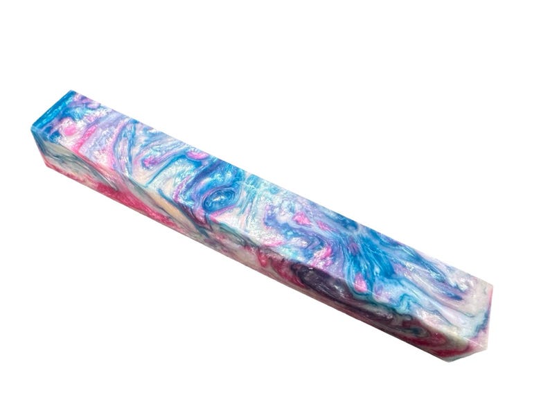 Pen Turning Blank, Alumilite Resin, Cotton Candy - Etsy
