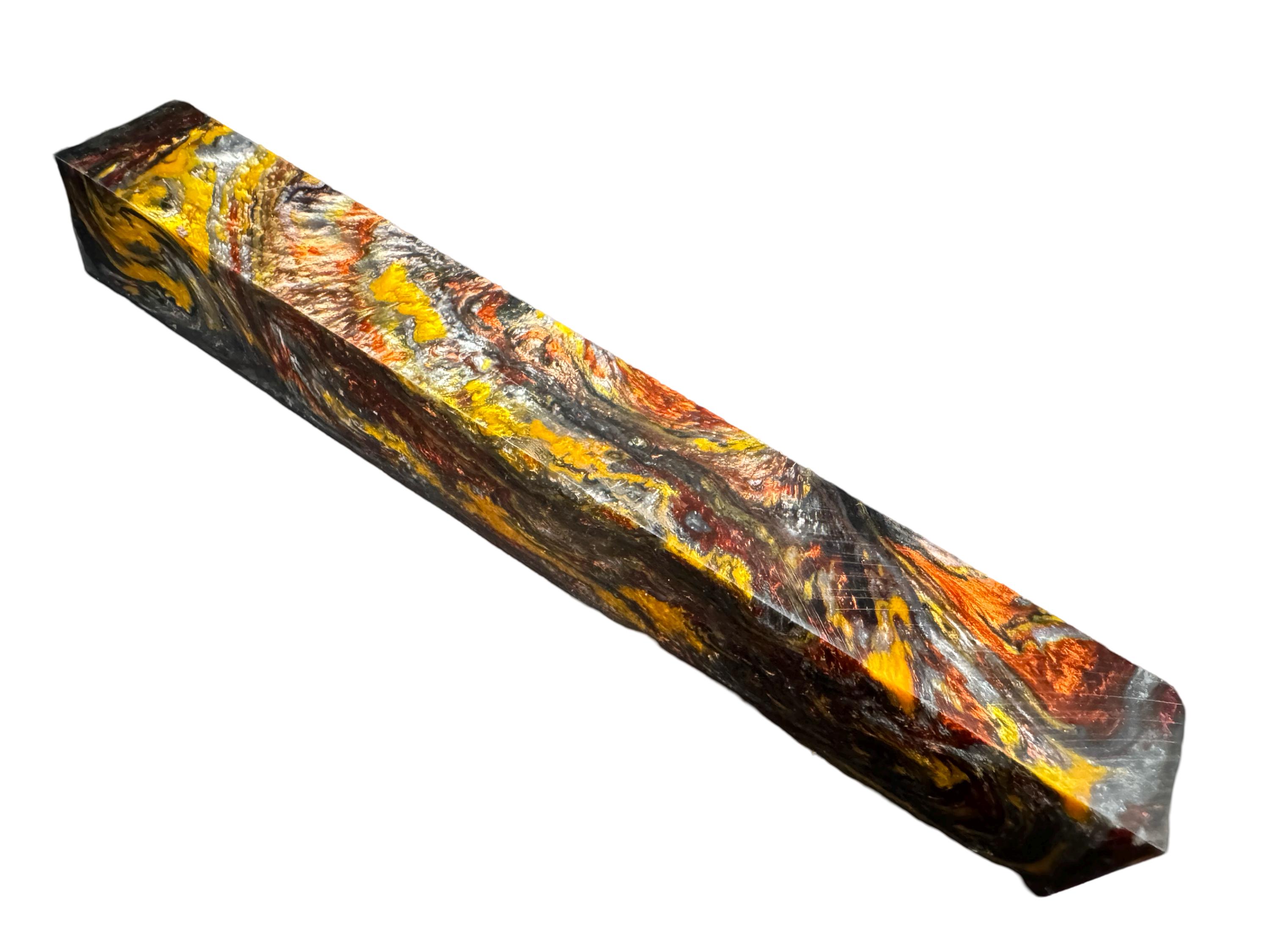 Pen Turning Blank, Alumilite Resin, Twisted Metal - Etsy