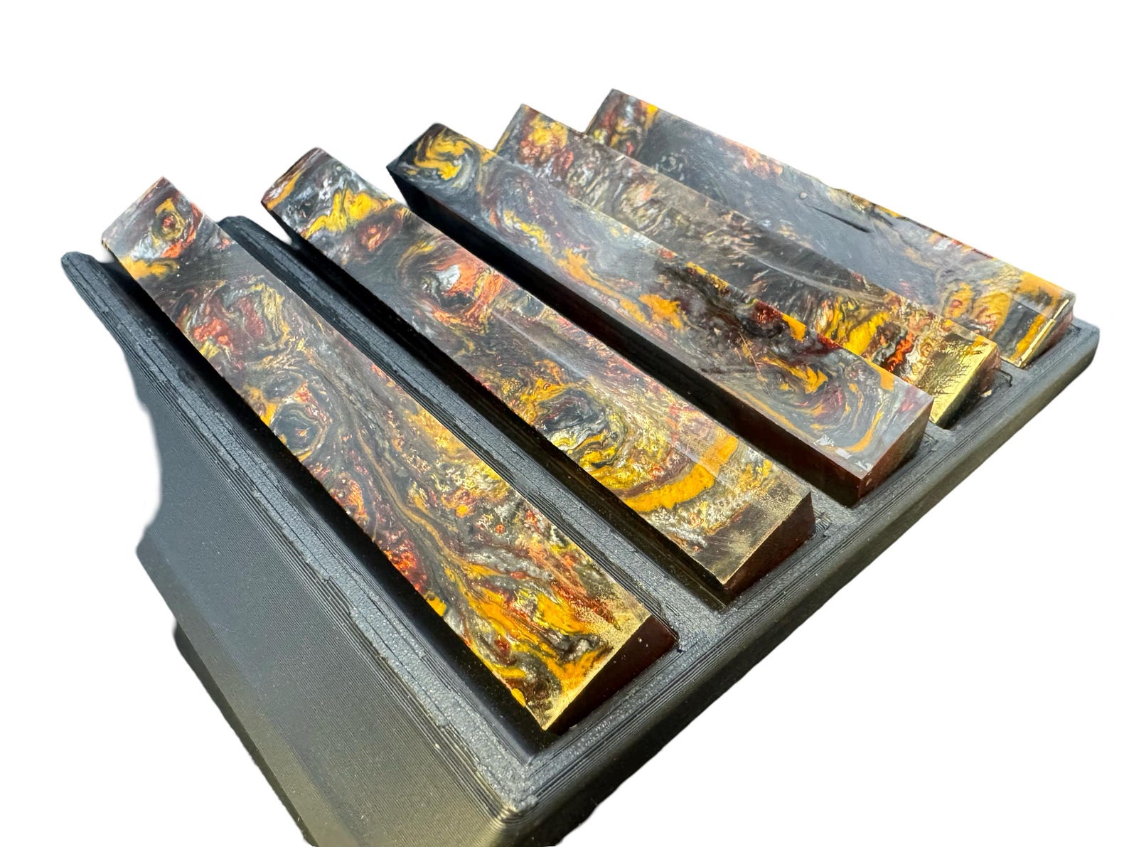 Pen Turning Blank, Alumilite Resin, Twisted Metal - Etsy