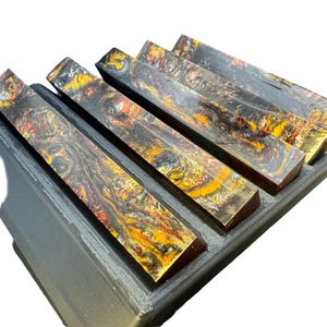 Pen Turning Blank, Alumilite Resin, Twisted Metal - Etsy