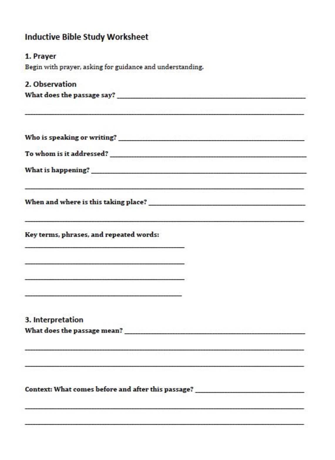 Inductive Bible Study Workbook: Deepen Your Understanding + Free Study ...