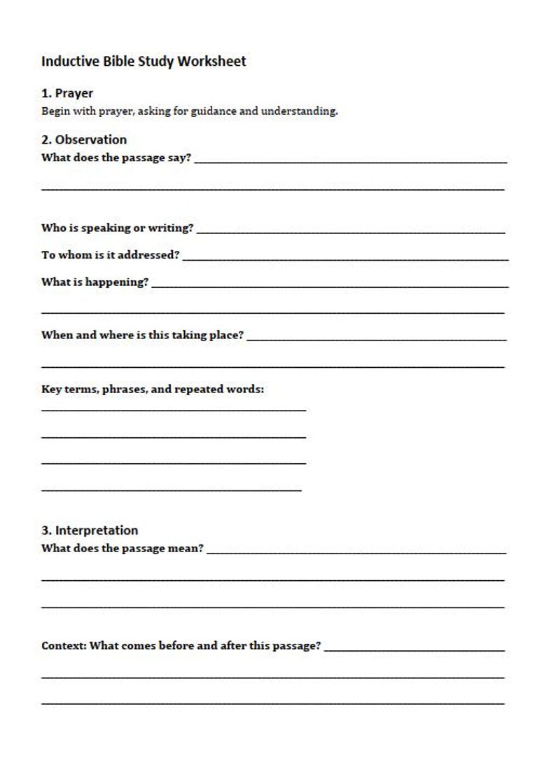 Inductive Bible Study Workbook: Deepen Your Understanding + Free Study ...