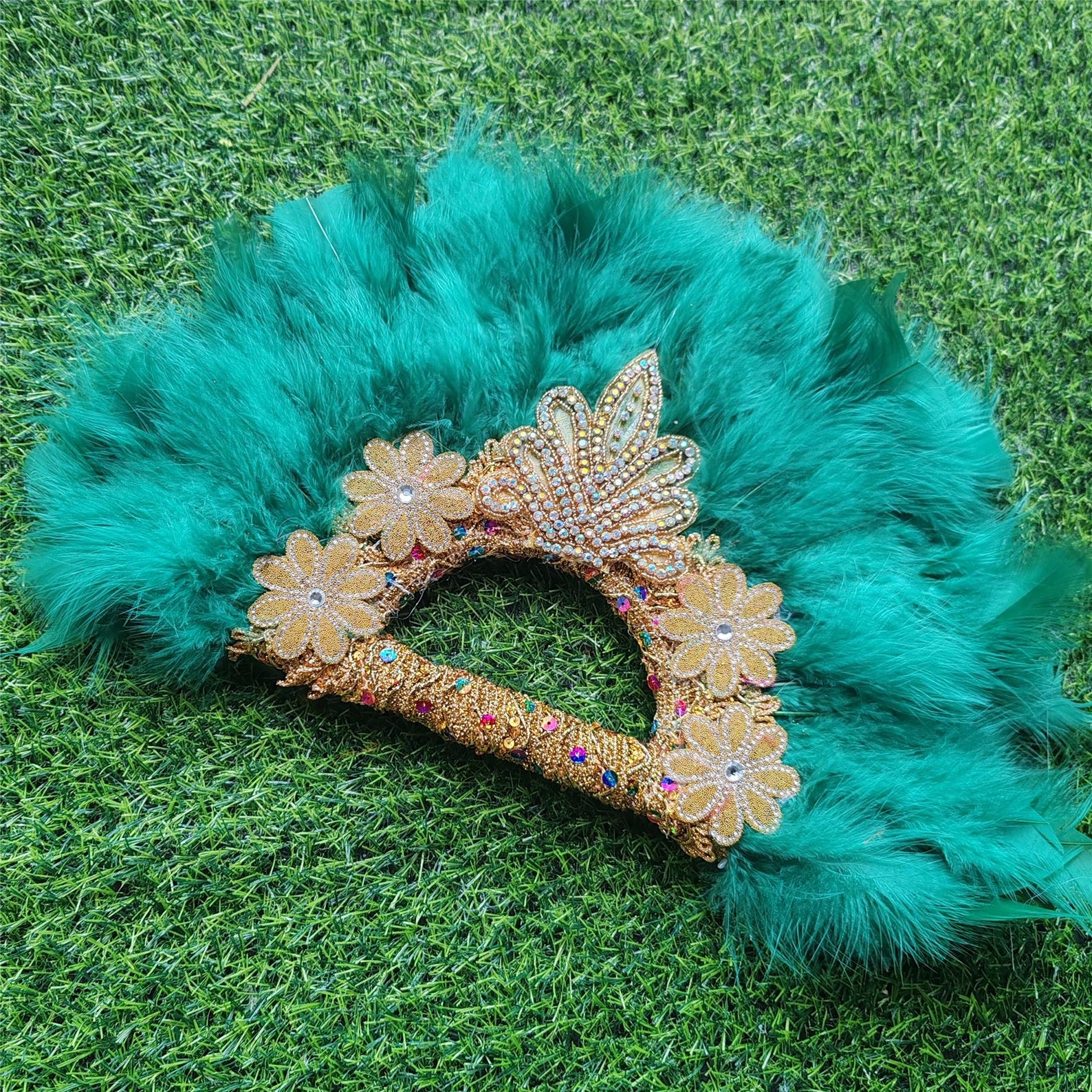 African Feather Fan, Brides Hand Fan, Traditional Wedding Brides Hand ...