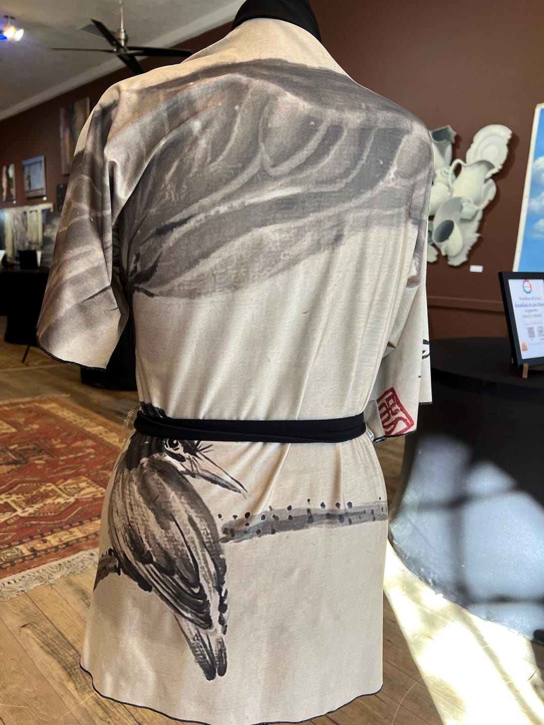 Lotus Flower Back Design Kimono by Susy Barrymore | Handmade Japanese ...