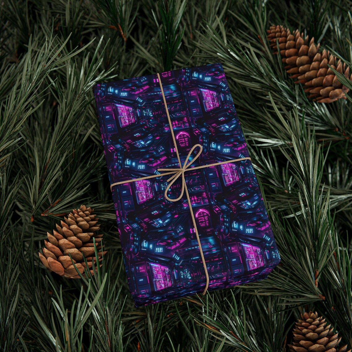 Cyberpunk Wrapping Paper, Cyberpunk Gift Wrap, Cyberpunk Pattern, Cyber ...